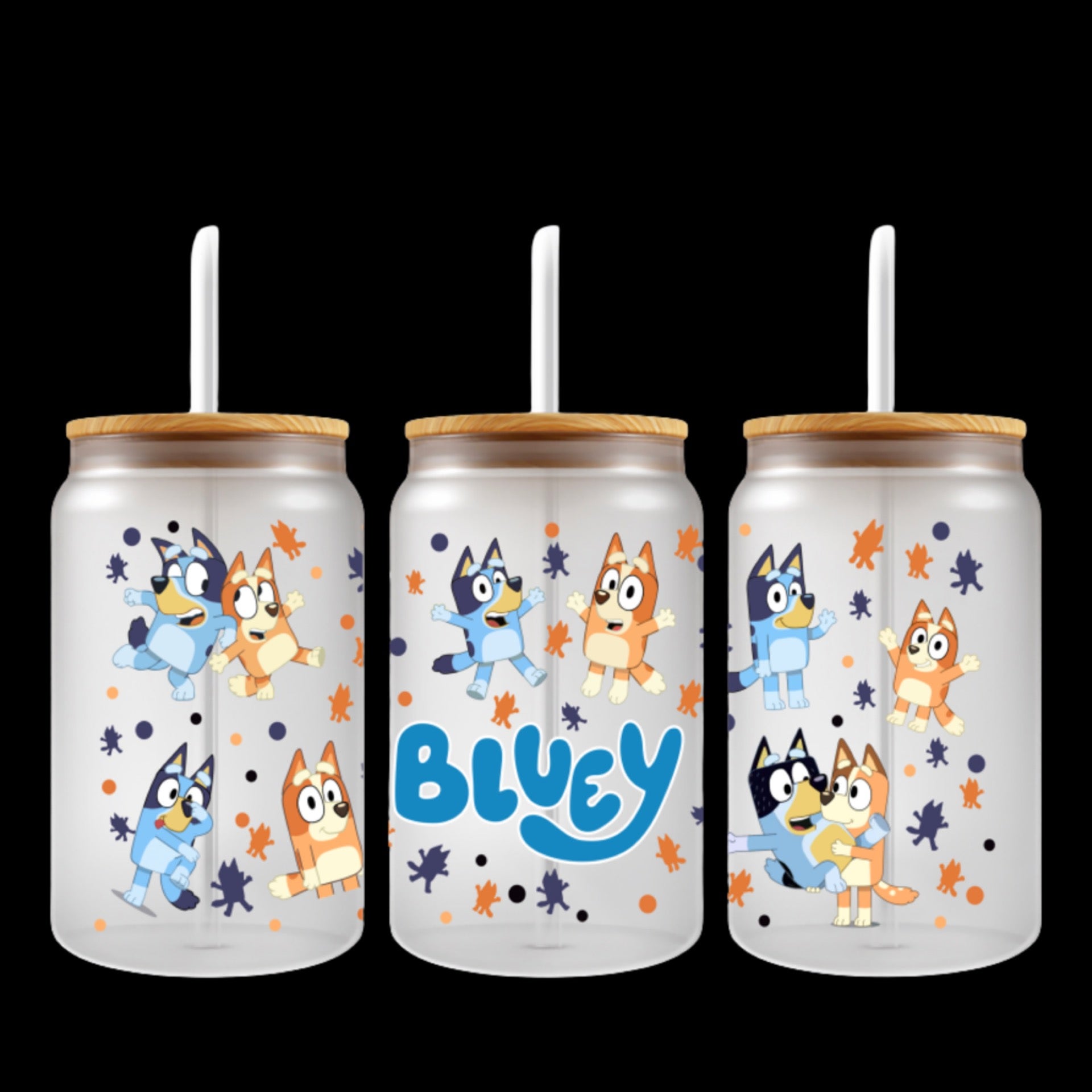 16oz UV DTF Wrap Bluey Theme Bluey | Fusion Prints